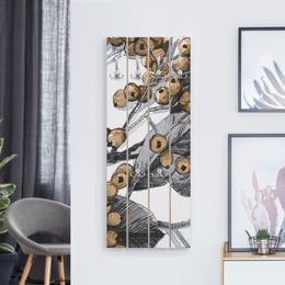 Bilderwelten Wandgarderobe einzigartig Tropisch Aquarell - Aquarellbeeren - Pflanzen Garderobenpaneel Flur