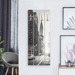 Bilderwelten Wandgarderobe einzigartig Stadt Motiv Flurgarderobe - Lebhaftes New York - Architektur Garderobenpaneel Flur