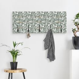 Bilderwelten Wandgarderobe Aquarell Monstera Bl&auml;tter in Gr&uuml;n