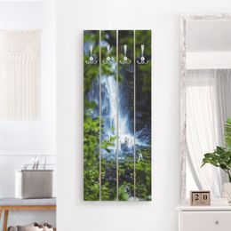Bilderwelten Wandgarderobe einzigartig Natur Motiv Flurgarderobe - Blick zum Wasserfall - Wasserfall Garderobenpaneel Flur