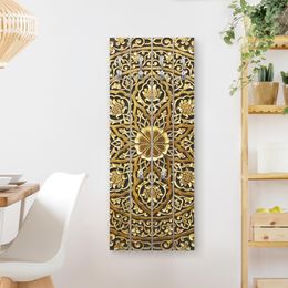 Bilderwelten Wandgarderobe Edles Mandala in Holzoptik
