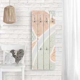 Bilderwelten Wandgarderobe einzigartig Himmel Abstrakt Flurgarderobe - Abstrakte Seelandschaft Pastellmuster - Himmel Garderobenpaneel Flur