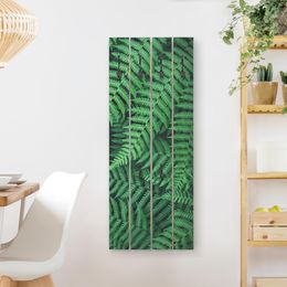 Bilderwelten Wandgarderobe Holzpalette Farn