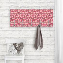 Bilderwelten Wandgarderobe Holzpalette Fr&ouml;hliches Paisley Design