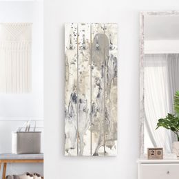 Bilderwelten Wandgarderobe grau originell Abstrakt Aquarell - Hommage an Taupe I - Deko Garderobenpaneel Flur