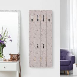 Bilderwelten Wandgarderobe Holzpalette Gr&auml;ser Alt Rosa