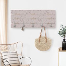 Bilderwelten Wandgarderobe Holzpalette Gr&auml;ser Alt Rosa
