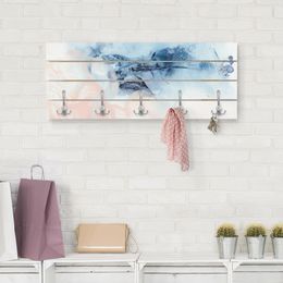 Bilderwelten Wandgarderobe Holzpalette Indigo & Rouge III