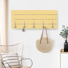 Bilderwelten Wandgarderobe einzigartig Unifarben Flurgarderobe - Honig - Deko Garderobenpaneel Flur
