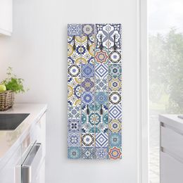 Bilderwelten Wandgarderobe Holzpalette Fliesenspiegel - Aufw&auml;ndige Portugiesische Fliesen