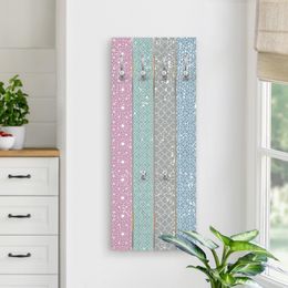 Bilderwelten Wandgarderobe Holzpalette Shabby Pattern Pastell