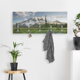 Bilderwelten Wandgarderobe Holzpalette Bergblick Wiesenpfad