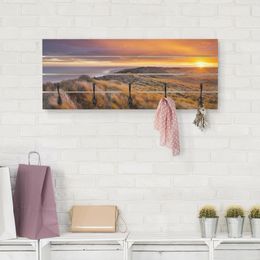 Bilderwelten Wandgarderobe Holzpalette Sonnenaufgang am Strand auf Sylt