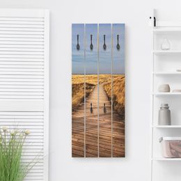 Bilderwelten Wandgarderobe Holzpalette D&uuml;nenweg auf Sylt