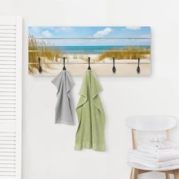 Bilderwelten Wandgarderobe Holzpalette Strand an der Nordsee