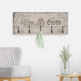Bilderwelten Wandgarderobe Holzpalette My Home is my Castle