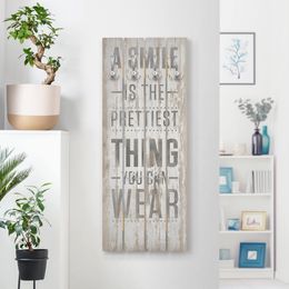 Bilderwelten Wandgarderobe Holzpalette A Smile