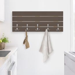 Bilderwelten Wandgarderobe einzigartig Unifarben Flurgarderobe - Cacao - Deko Garderobenpaneel Flur