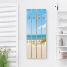 Bilderwelten Wandgarderobe Holzpalette Strand an der Nordsee
