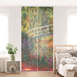 Bilderwelten Schiebegardine Set Claude Monet - Japanische Br&uuml;cke im Garten von Giverny