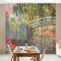 Bilderwelten Schiebegardine Set Claude Monet - Japanische Br&uuml;cke im Garten von Giverny