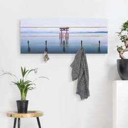 Bilderwelten Wandgarderobe Torii im Wasser