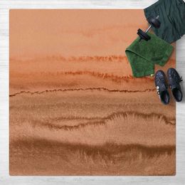 Bilderwelten Kork-Teppich Spiel der Farben Meeresrauschen in Sepia