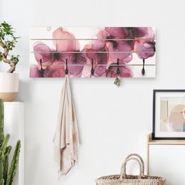 Bilderwelten Wandgarderobe Wilde Bl&uuml;ten in Violett und Gold