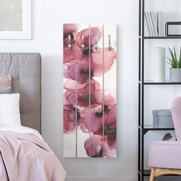 Bilderwelten Wandgarderobe Wilde Bl&uuml;ten in Violett und Gold