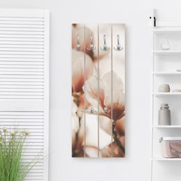 Bilderwelten Wandgarderobe einzigartig Blumen Motiv Flurgarderobe - Zarte Magnolienbl&uuml;ten im Lichtspiel - Deko Garderobenpaneel Flur