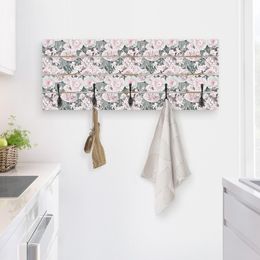Bilderwelten Wandgarderobe Nostalgische Pfingstrosen in Pastell Rosa