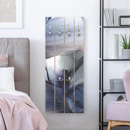 Bilderwelten Wandgarderobe einzigartig originell Abstrakt Aquarell - Violett im Fluss - Deko Garderobenpaneel Flur