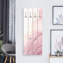Bilderwelten Wandgarderobe einzigartig originell Abstrakt Flurgarderobe - Meliertes Ziegelrot - Deko Garderobenpaneel Flur