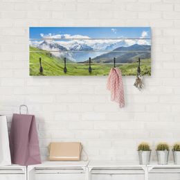 Bilderwelten Wandgarderobe Schweizer Alpenpanorama