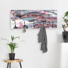 Bilderwelten Wandgarderobe Wellenreiten in Violett mit Ros&eacute;gold