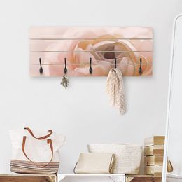Bilderwelten Wandgarderobe Rosa Bl&uuml;te im Fokus
