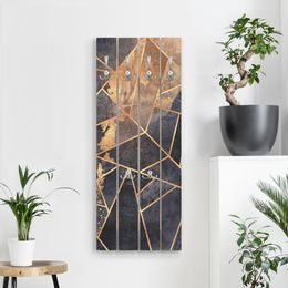 Bilderwelten Wandgarderobe Onyx mit Gold