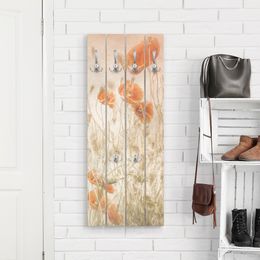 Bilderwelten Wandgarderobe Mohnblumen und Gr&auml;ser im Feld