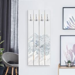 Bilderwelten Wandgarderobe einzigartig Natur Motiv Flurgarderobe - Wei&szlig;e Berge - Berg Garderobenpaneel Flur