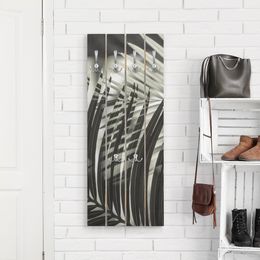 Bilderwelten Wandgarderobe einzigartig Natur Tropisch Flurgarderobe - Schattenspiel auf Palmenwedel - Palme Garderobenpaneel Flur
