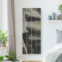 Bilderwelten Wandgarderobe einzigartig Tropisch Flurgarderobe - Nahaufnahme Bananenblatt - Pflanzen Garderobenpaneel Flur
