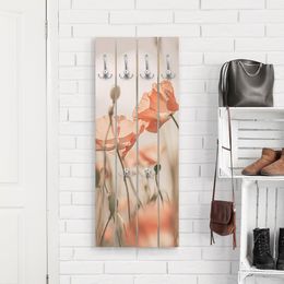 Bilderwelten Wandgarderobe Mohnbl&uuml;ten im Sommerwind