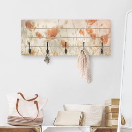 Bilderwelten Wandgarderobe Mohnblumen und Gr&auml;ser im Feld