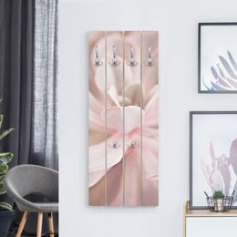 Bilderwelten Wandgarderobe einzigartig Blumen Motiv Flurgarderobe - Rosane Sukkulentenbl&uuml;te - Deko Garderobenpaneel Flur