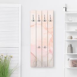 Bilderwelten Wandgarderobe einzigartig Illustration Aquarell - Spiel der Farben Pastell Zuckerwatte - Deko Garderobenpaneel Flur