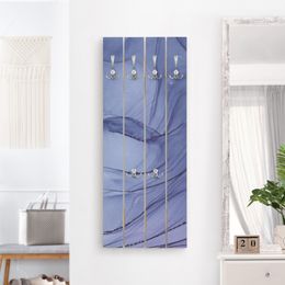 Bilderwelten Wandgarderobe einzigartig originell Abstrakt Flurgarderobe - Meliertes Violett - Deko Garderobenpaneel Flur
