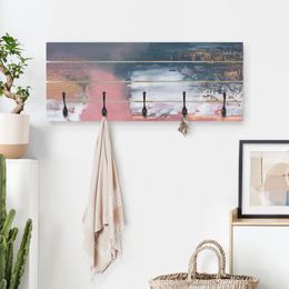 Bilderwelten Wandgarderobe Rosa Sturm mit Gold