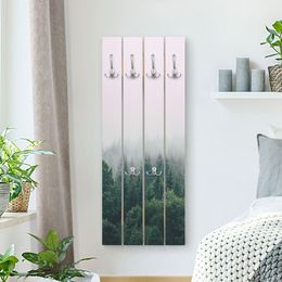 Bilderwelten Wandgarderobe Wald im Nebel D&auml;mmerung