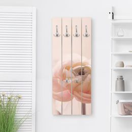 Bilderwelten Wandgarderobe Rosa Bl&uuml;te im Fokus