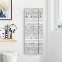 Bilderwelten Wandgarderobe Schwarze Tusche Wilde Linien